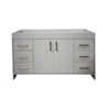 MTD Vanities Capri 60 in W 22 in. D x 34 in. H Single Sink Bath Vanity Cabinet without Top ...